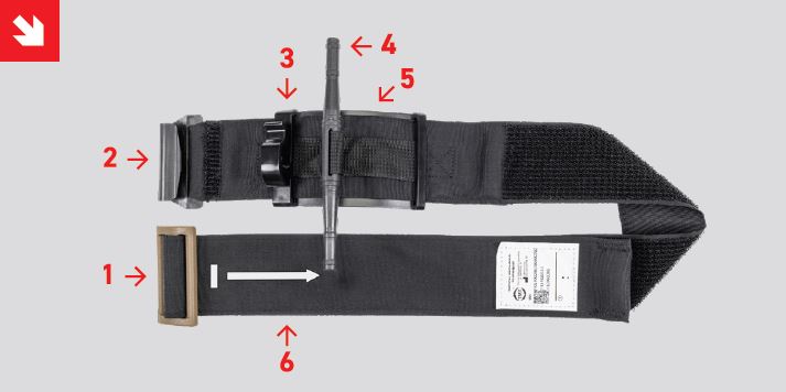 Garrot tourniquet mécanique tactique TMT à velcro - SMSP